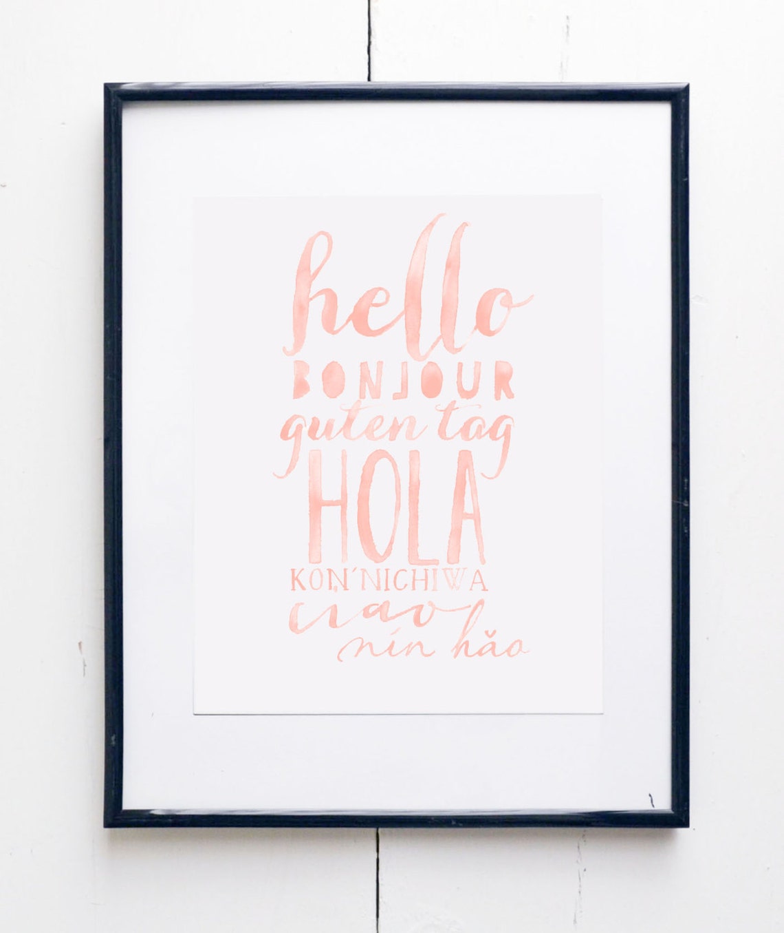 Hello Watercolor Print - Smc. Originals, Watercolor Painting, Nursery ...