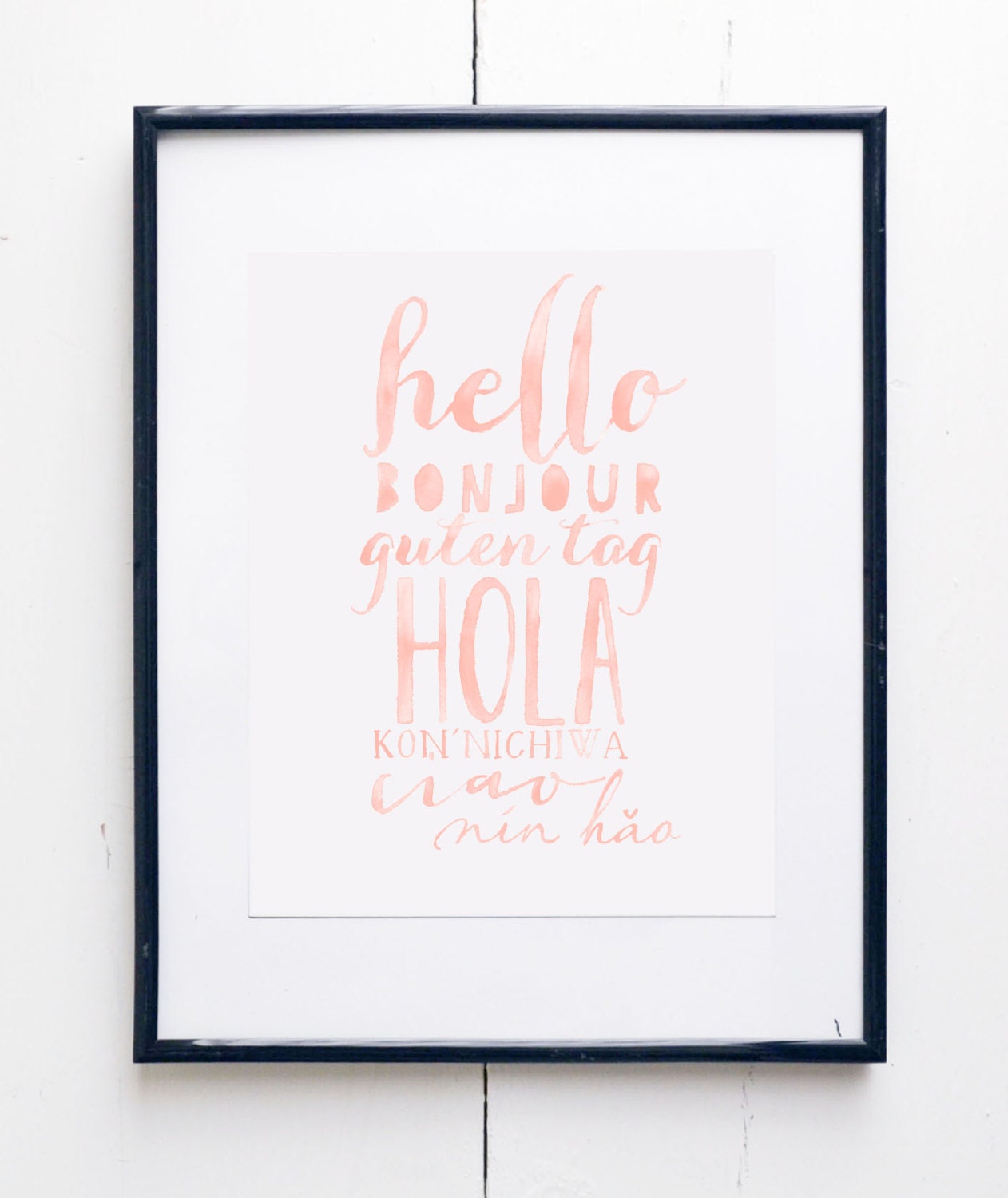 Hello Watercolor Print Smc. Originals Watercolor Painting - Etsy