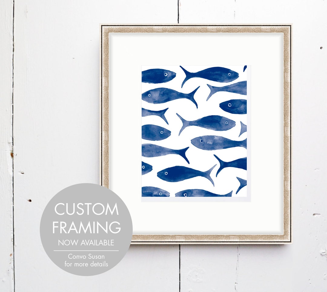 Fishie Watercolor Print - Smc. Originals, Watercolor Painting, Rustic ...