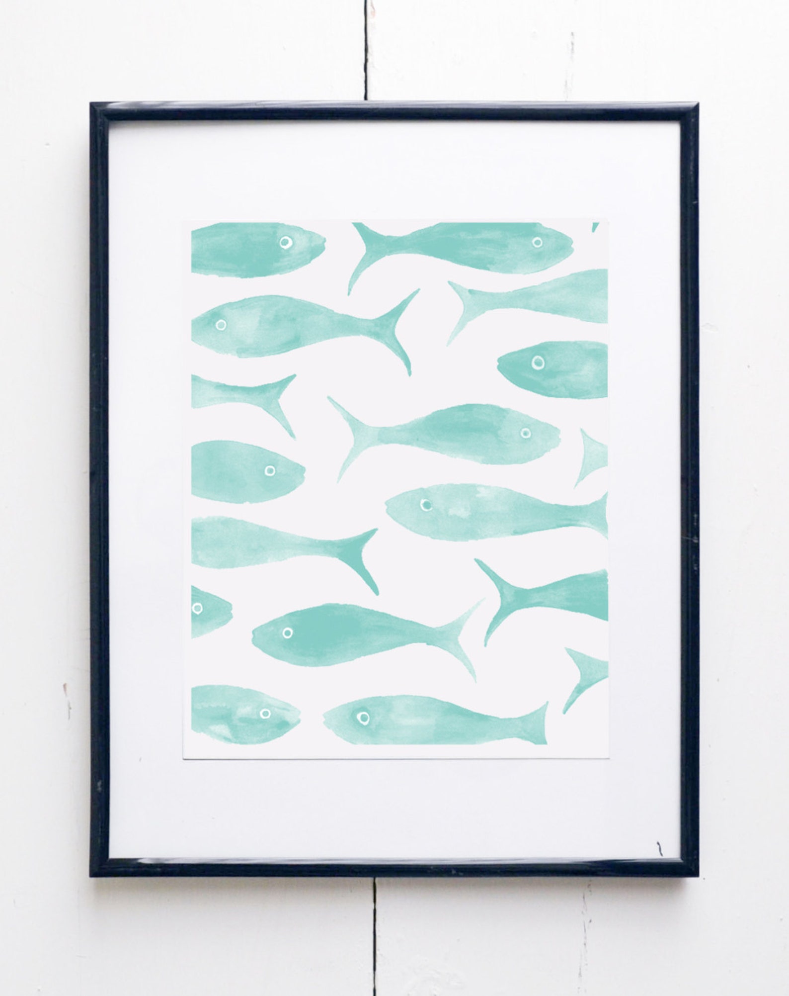 Fishie Watercolor Print - Smc. Originals, Watercolor Painting, Rustic ...