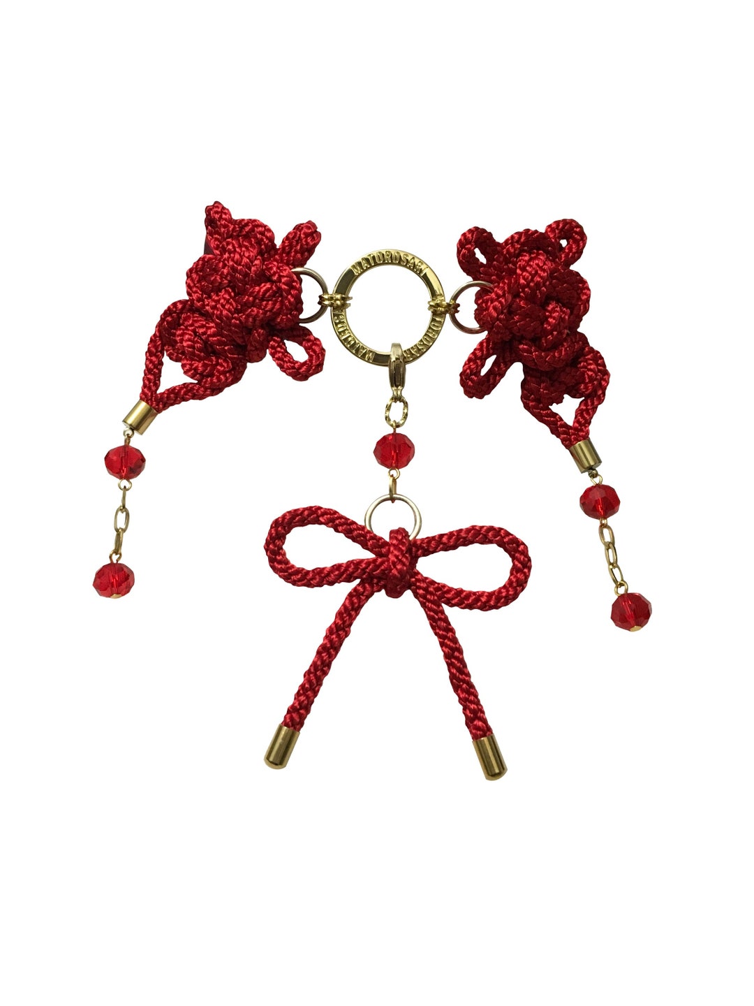 Helia Choker - Mini Knot Choker - Satin and Rope With Detachable Bow - Etsy