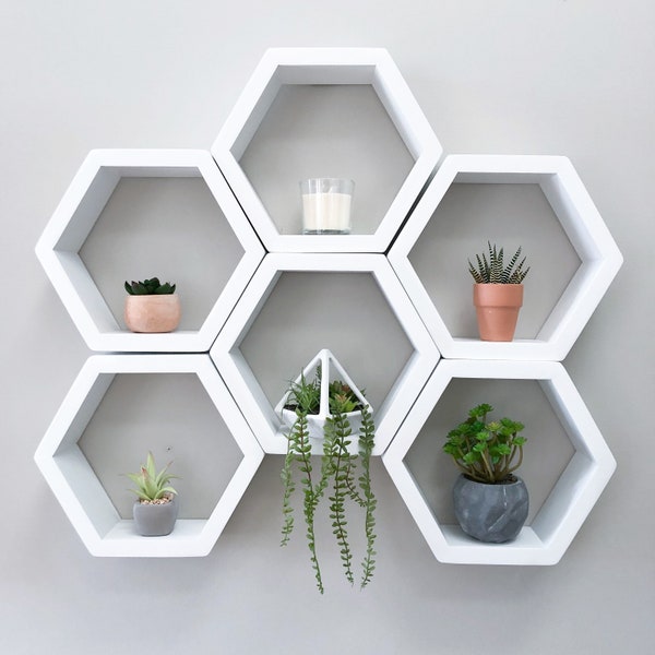 Hexagon Shelves - Etsy