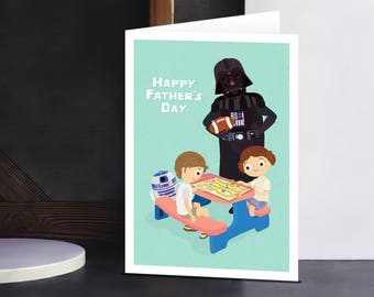 Printable Star Wars Father's Day Card, Happy Father's Day Card, Star ...