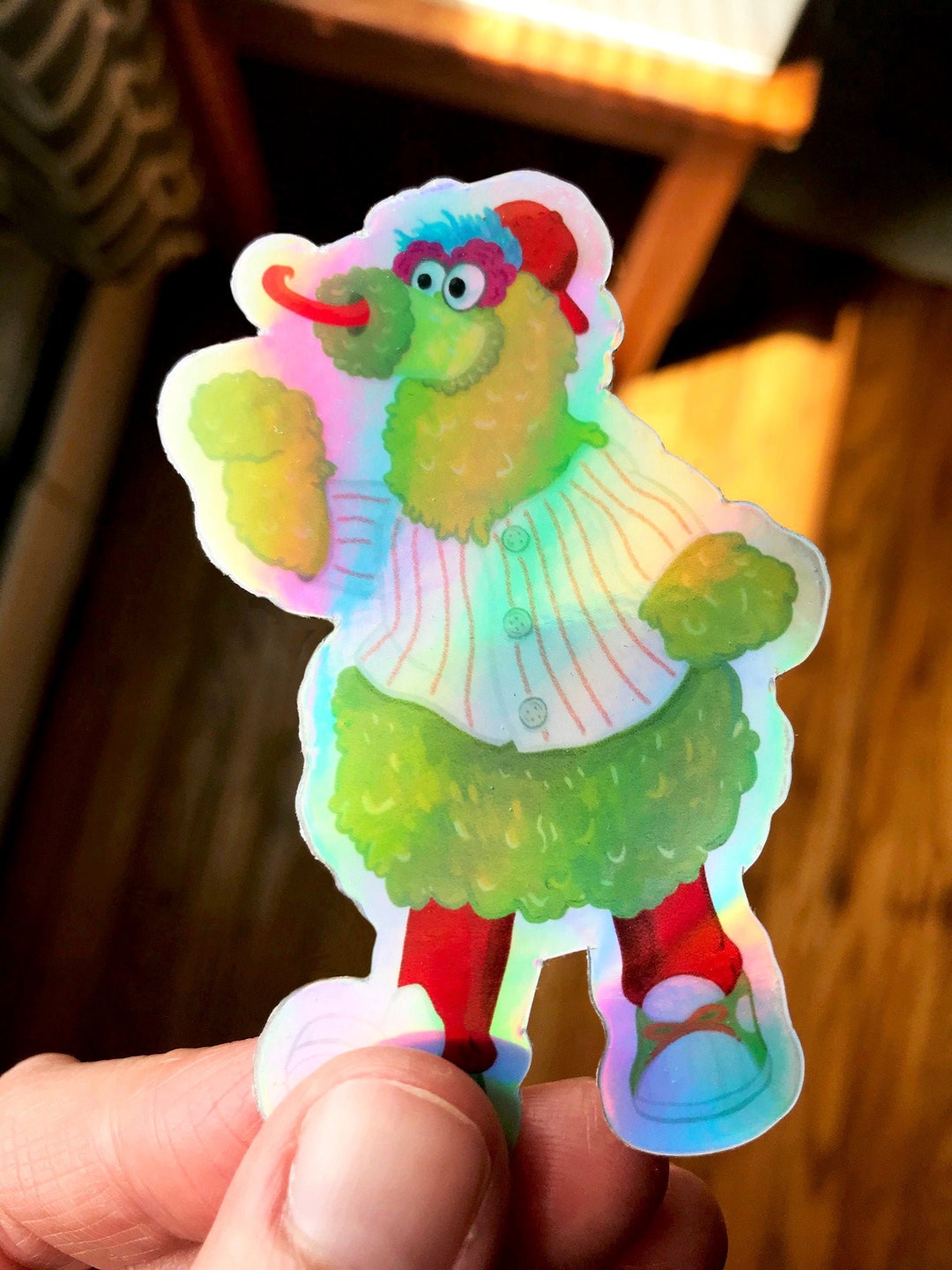 Fanatic Mascot Holographic Sticker 3 Tall Waterproof - Etsy