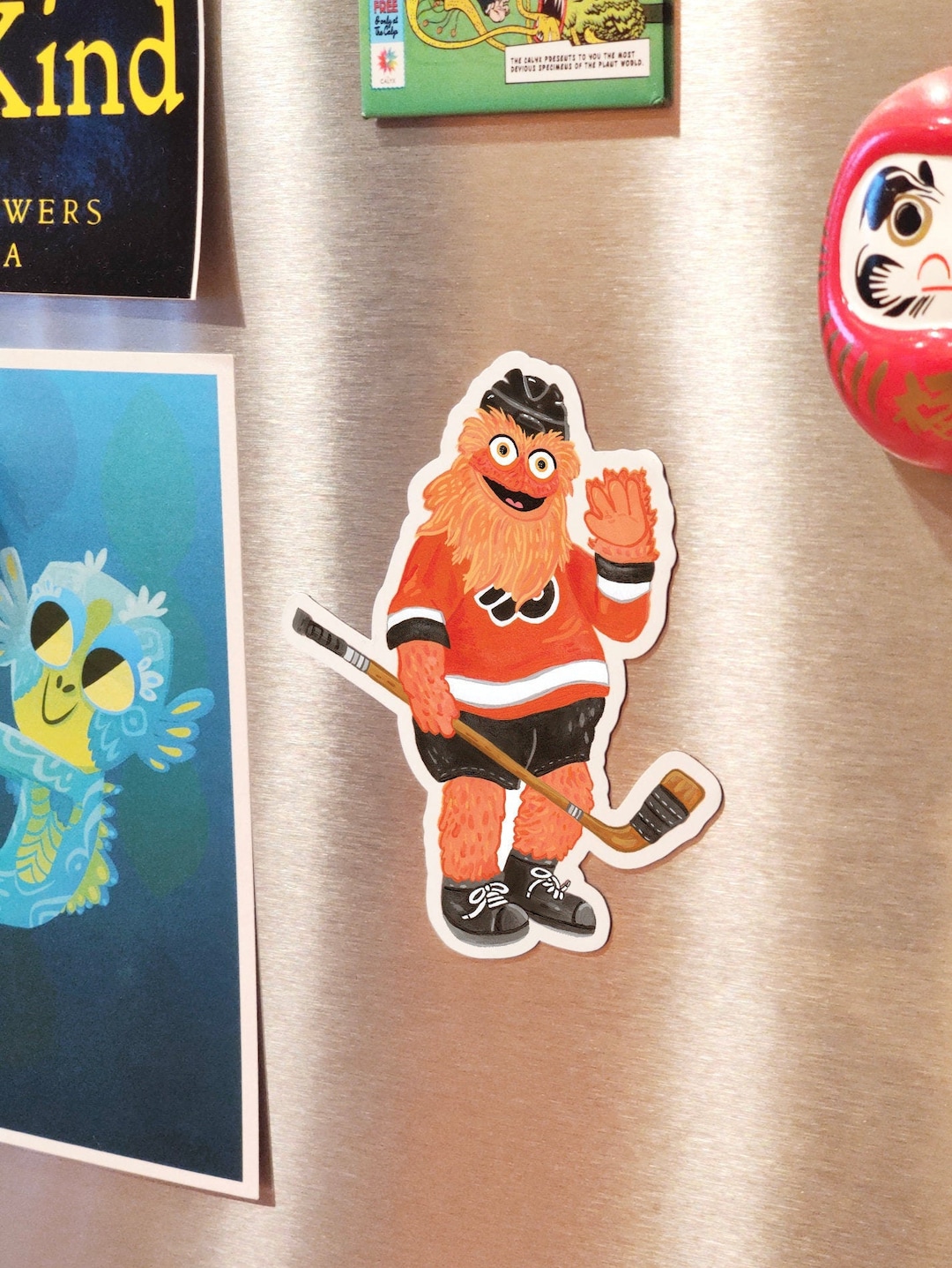 Gritty Mascot Car and Fridge Magnet 4" Tall - Etsy