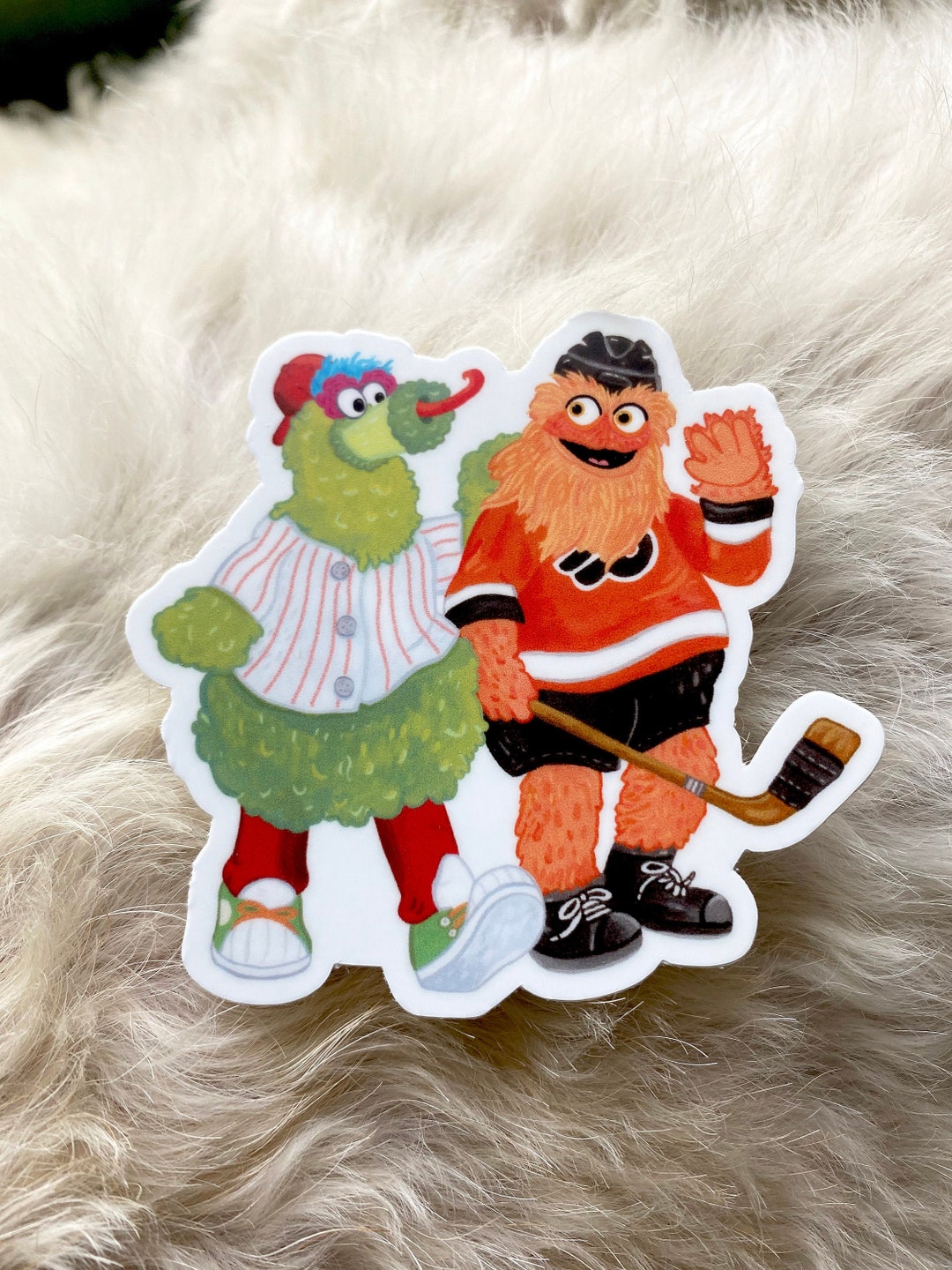 3 Waterproof Sticker Gritty and Fanatic BFF Philadelphia Mascots - Etsy