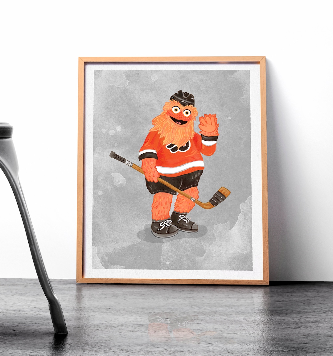 Gritty Philadelphia Mascot Print - Etsy
