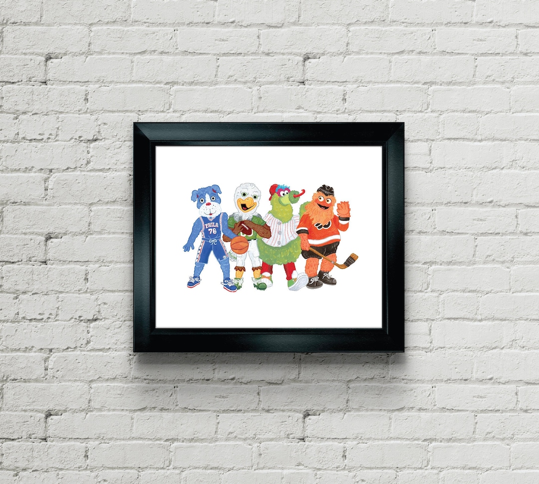 Four Philly Mascots Print - Etsy