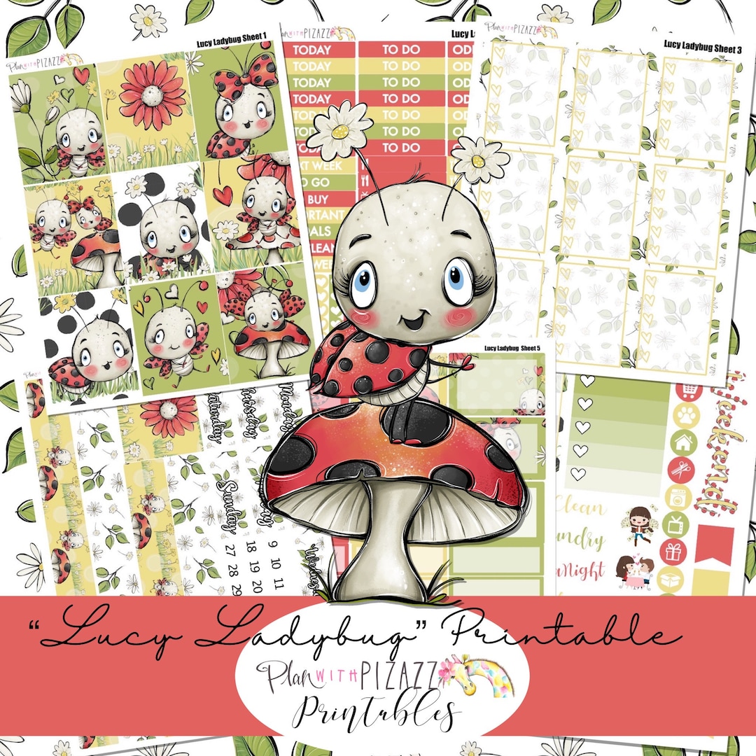 LUCY LADYBUG // Kit semanal para impressão // PDF para impressão ...