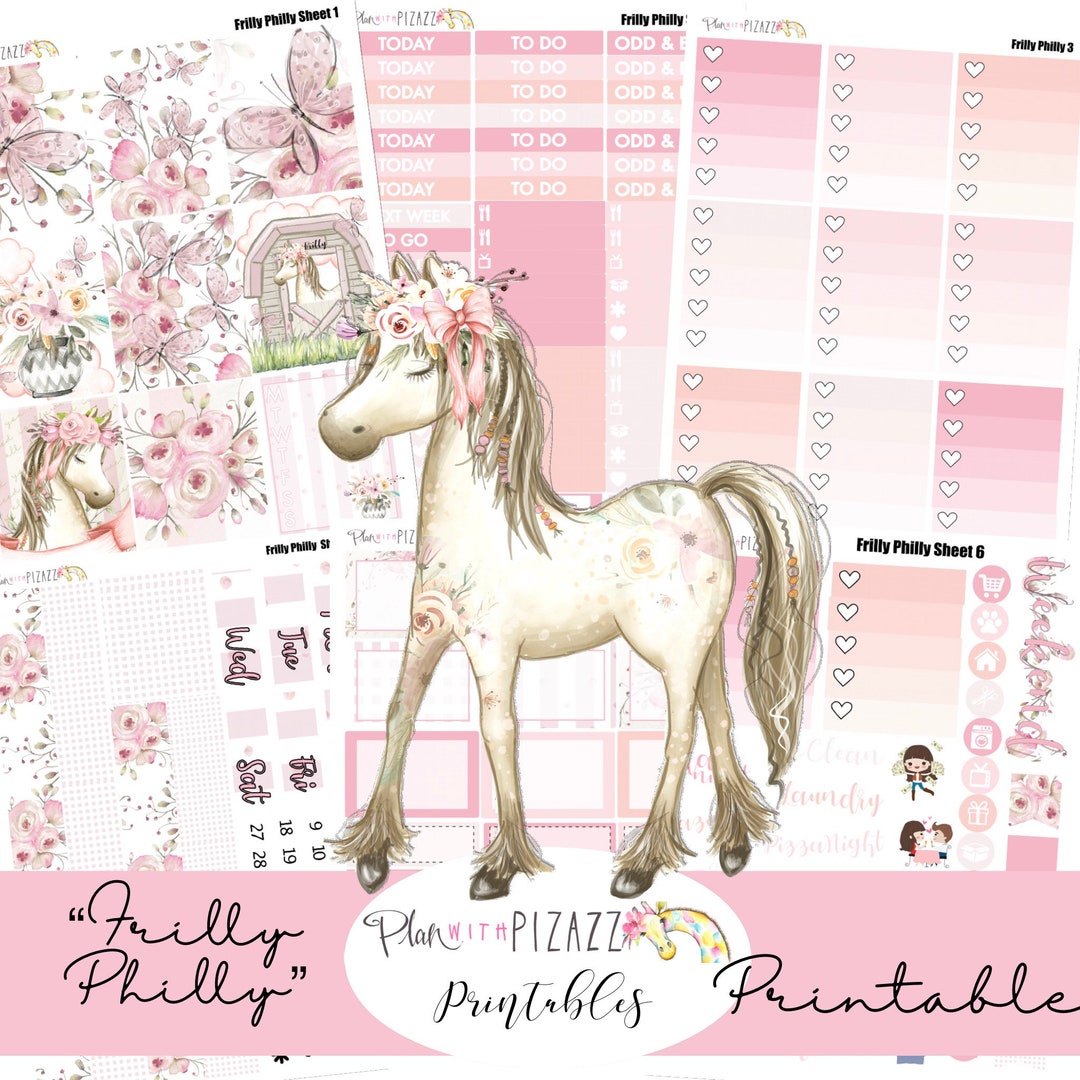 FRILLY Philly//printable Weekly Kit // Printable PDF // Cut Line Files ...