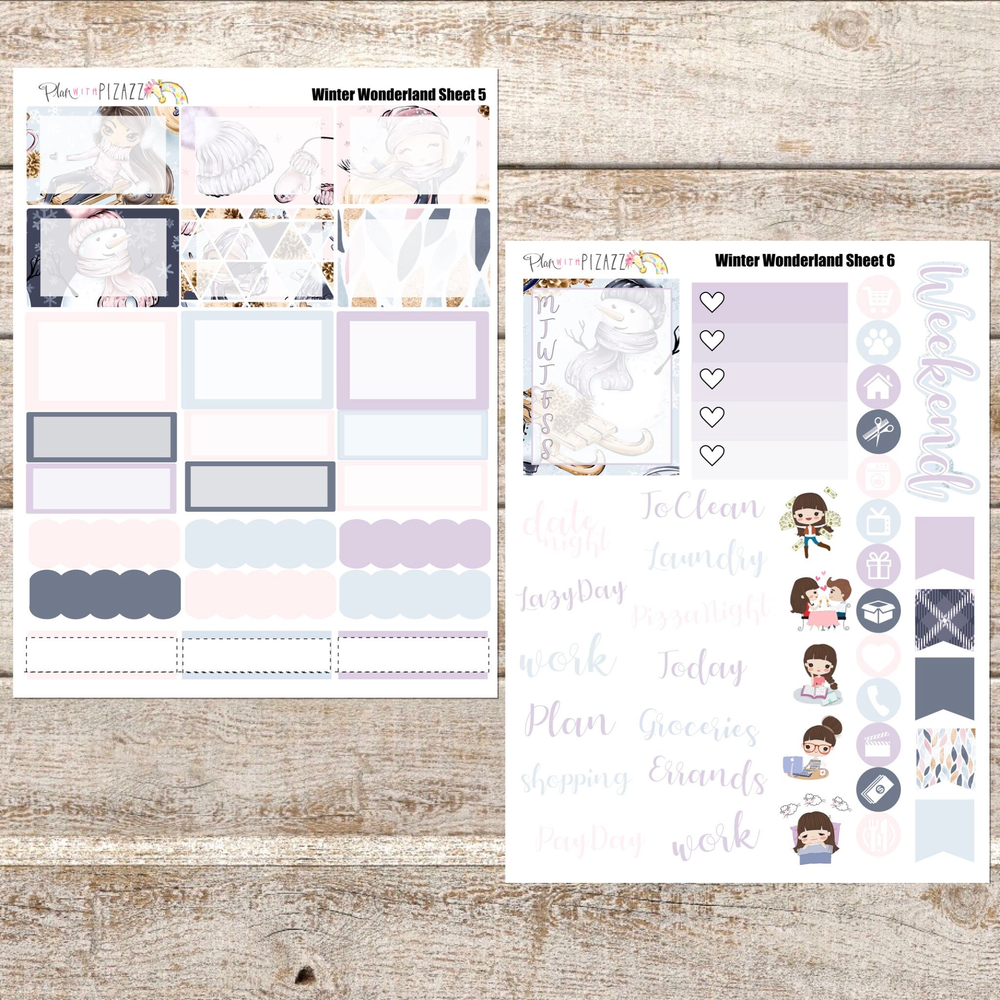 Scrapbooking Winter Wonderland//Printable Weekly Kit // Printable PDF ...