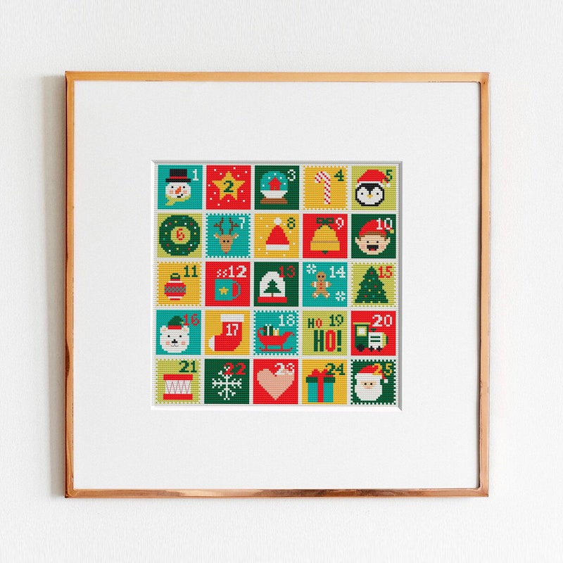 Cross Stitch Xmas Advent - Etsy
