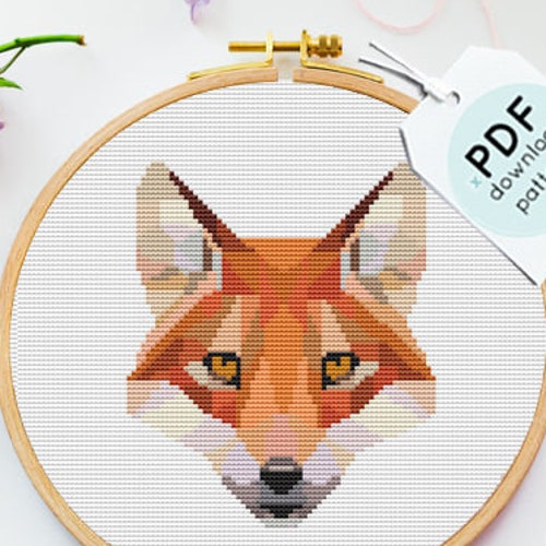 Fox Cross Stitch Pattern Counted Cross Stitch Pattern Modern - Etsy
