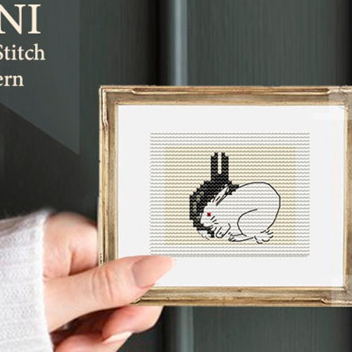 Cross Stitch Pattern Mini Mini Bunny Kono Barei Paintings | Etsy