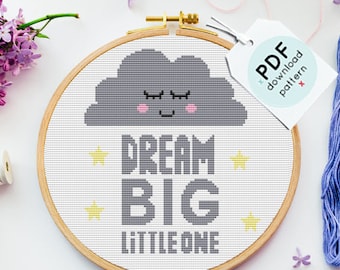 Cloud Cross Stitch | Etsy