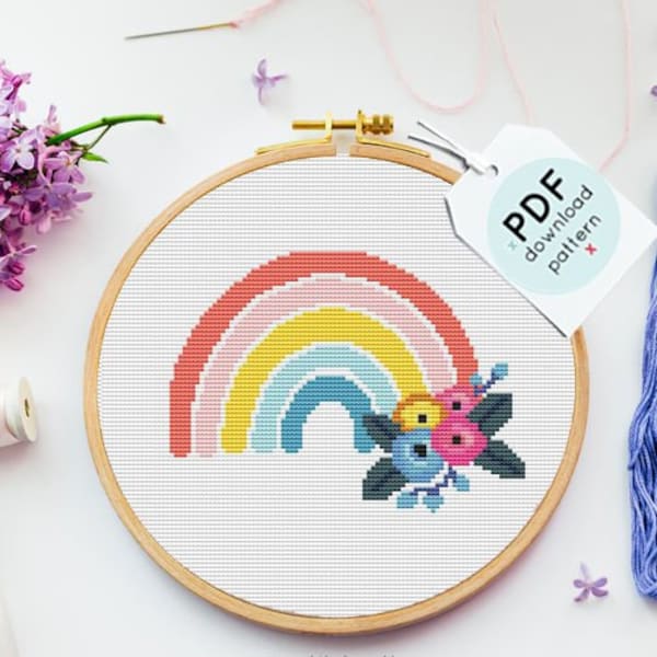 Rainbow Needlepoint - Etsy