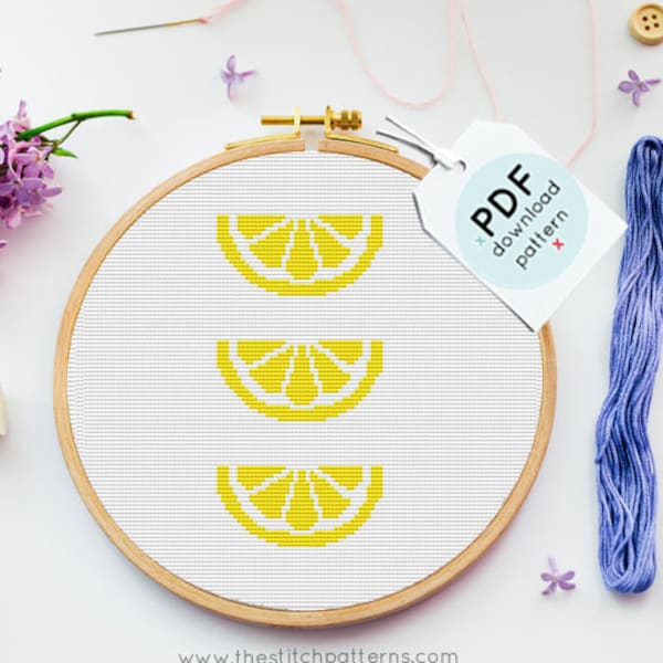 Citrus Cross Stitch - Etsy