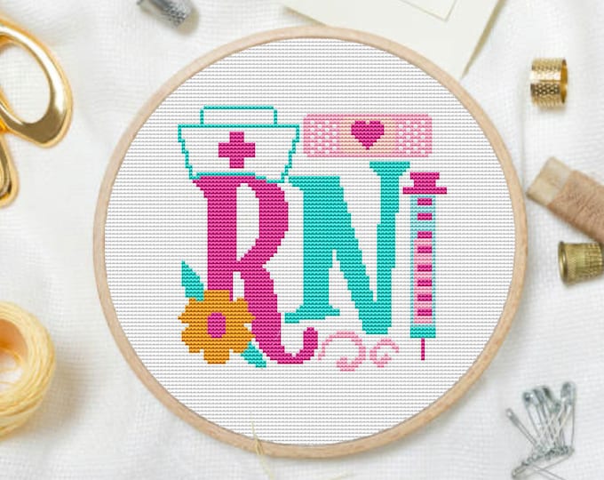 Nurse Appreciation Subway Art Cross Stitch Printable and Pattern Keeper ...