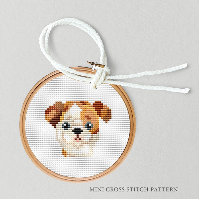 Bulldog Cross Stitch Pattern MINI Cross Stitch Dog Portrait | Etsy