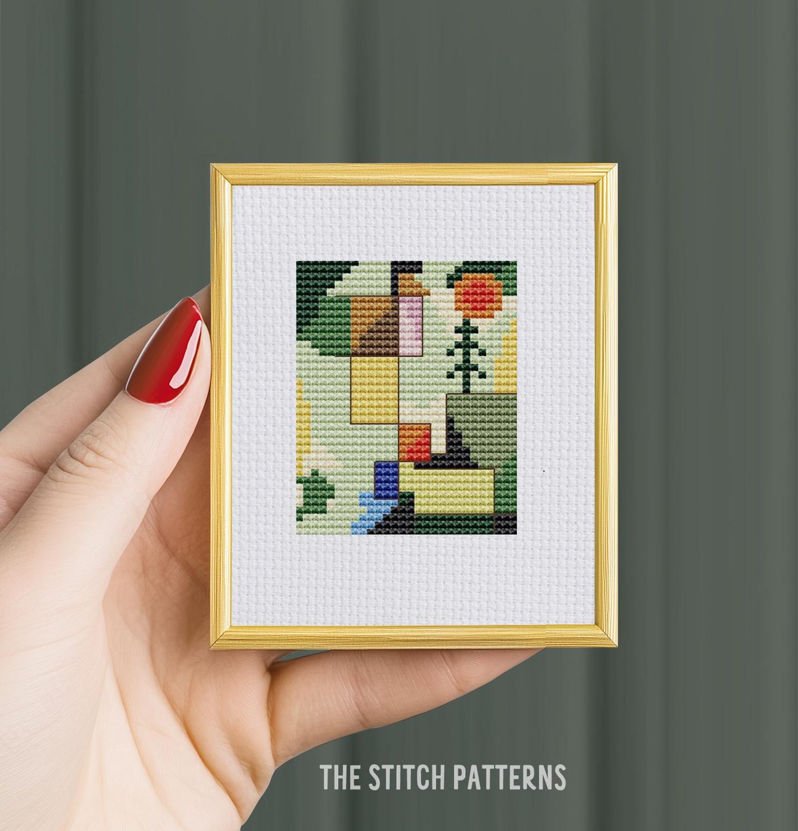 Paul Klee Fir Trees Cross Stitch Pattern, Modern Embroidery (PDF ...