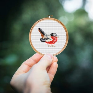 MINI BIRD, Small Cross Stitch Pattern, Modern Cross Stitch, PDF Pattern ...
