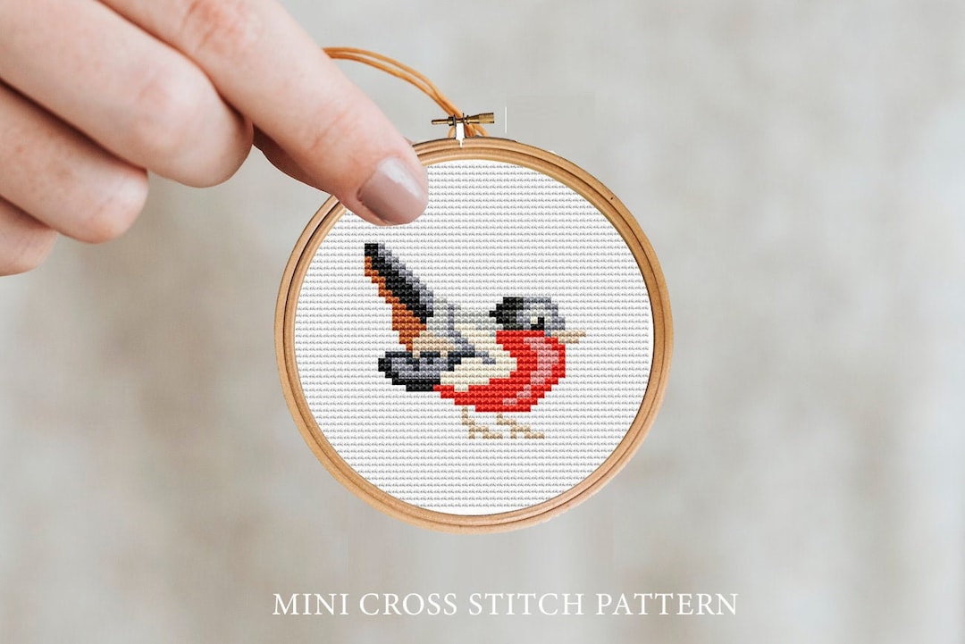 MINI BIRD, Small Cross Stitch Pattern, Modern Cross Stitch, PDF Pattern ...