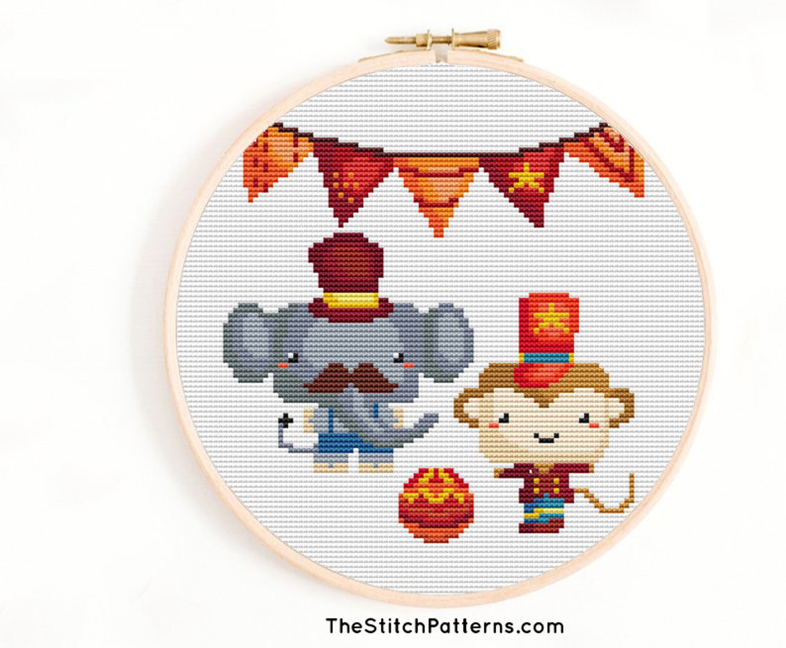 Circus Animals Cross Stitch Pattern Funny Modern Cross - Etsy