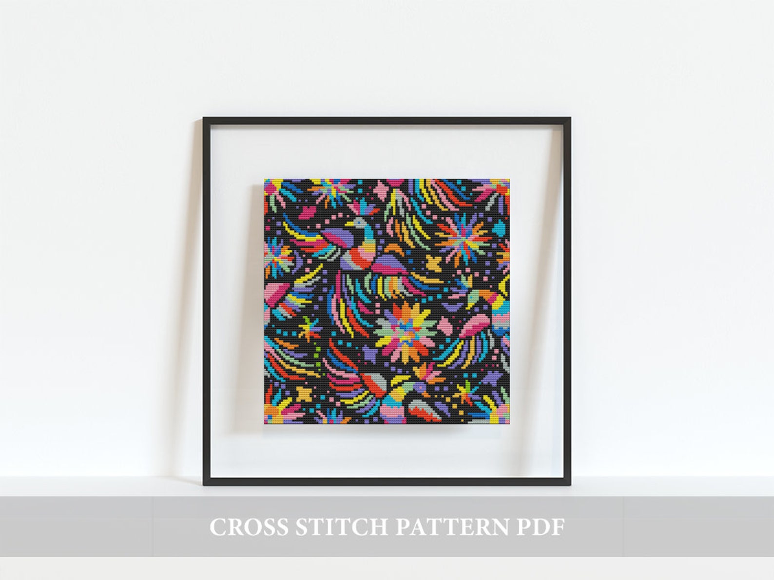 Mexican Cross Stitch Pattern Mexican Patterns Square Cross - Etsy