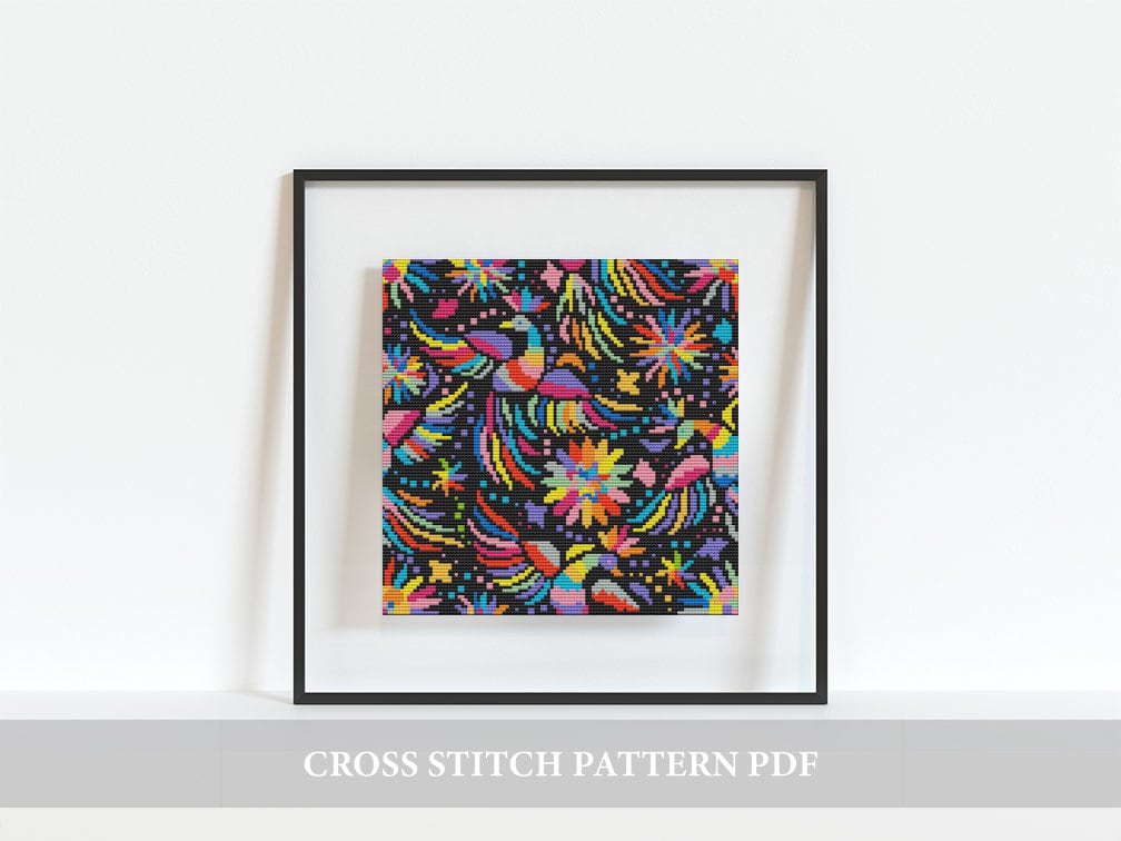 Mexican Cross Stitch Pattern, Mexican Patterns, Square Cross Stitch ...