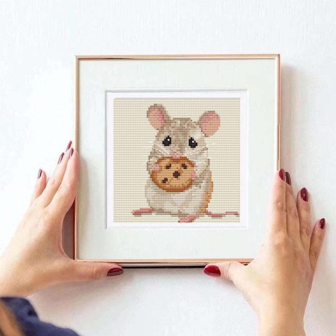 Mouse Cross Stitch Pattern - Cute Mouse Pattern - Instant Download ...