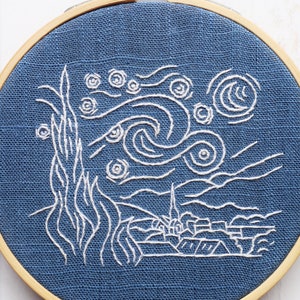 The Starry Nigh Embroidery Pattern, PDF Embroidery Pattern,embroidery ...