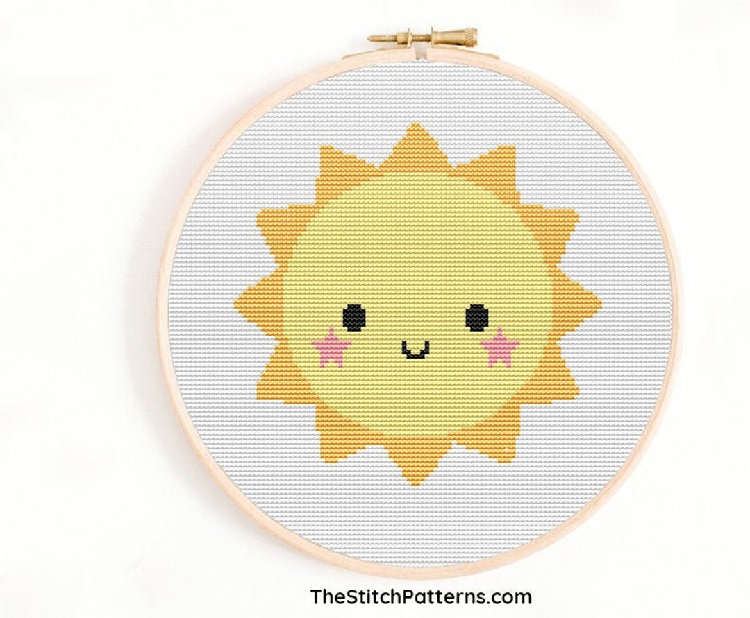 Sun Cross Stitch Pdf, Cute Cross Stitch, Nursery Cross Stitch, Modern ...