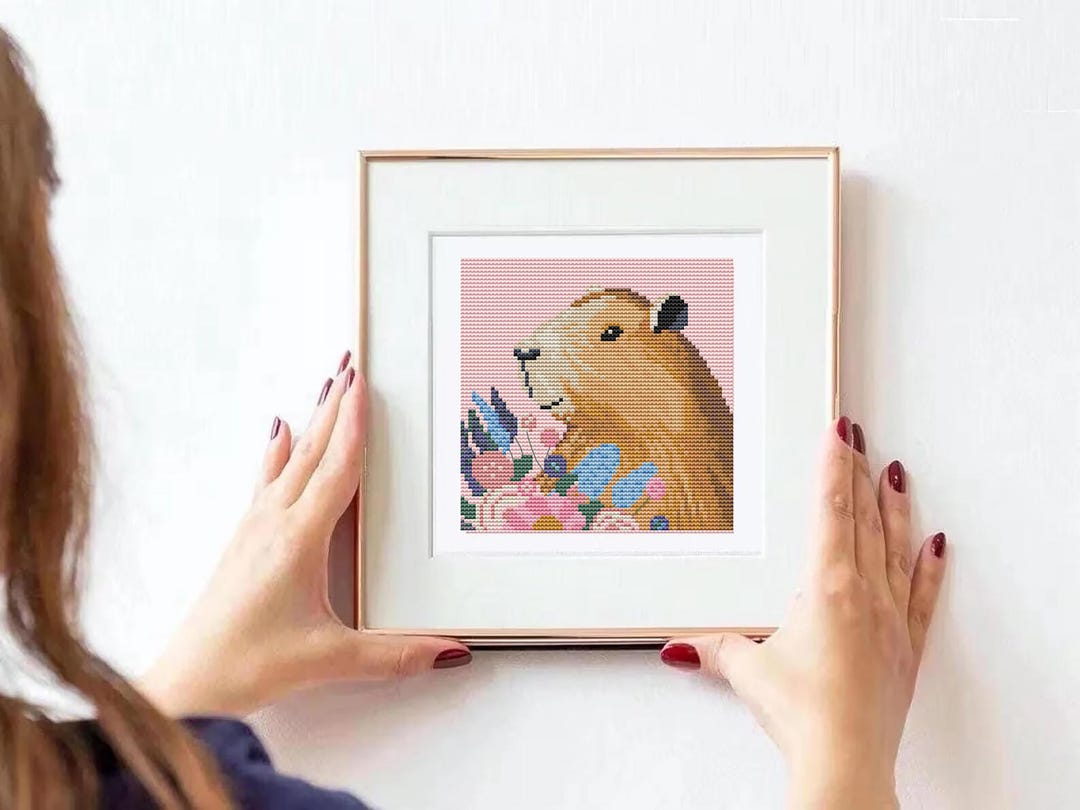 Capybara Cross Stitch Pattern, Easy Beginners PDF Pattern, CAPYBARA ...