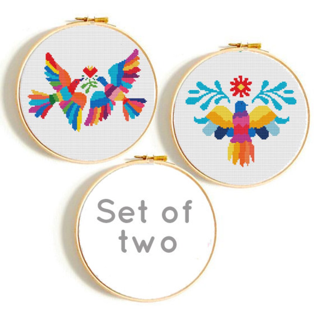 Mexican Cross Stitch Pattern,modern Pattern, Birds Cross Stitch ...