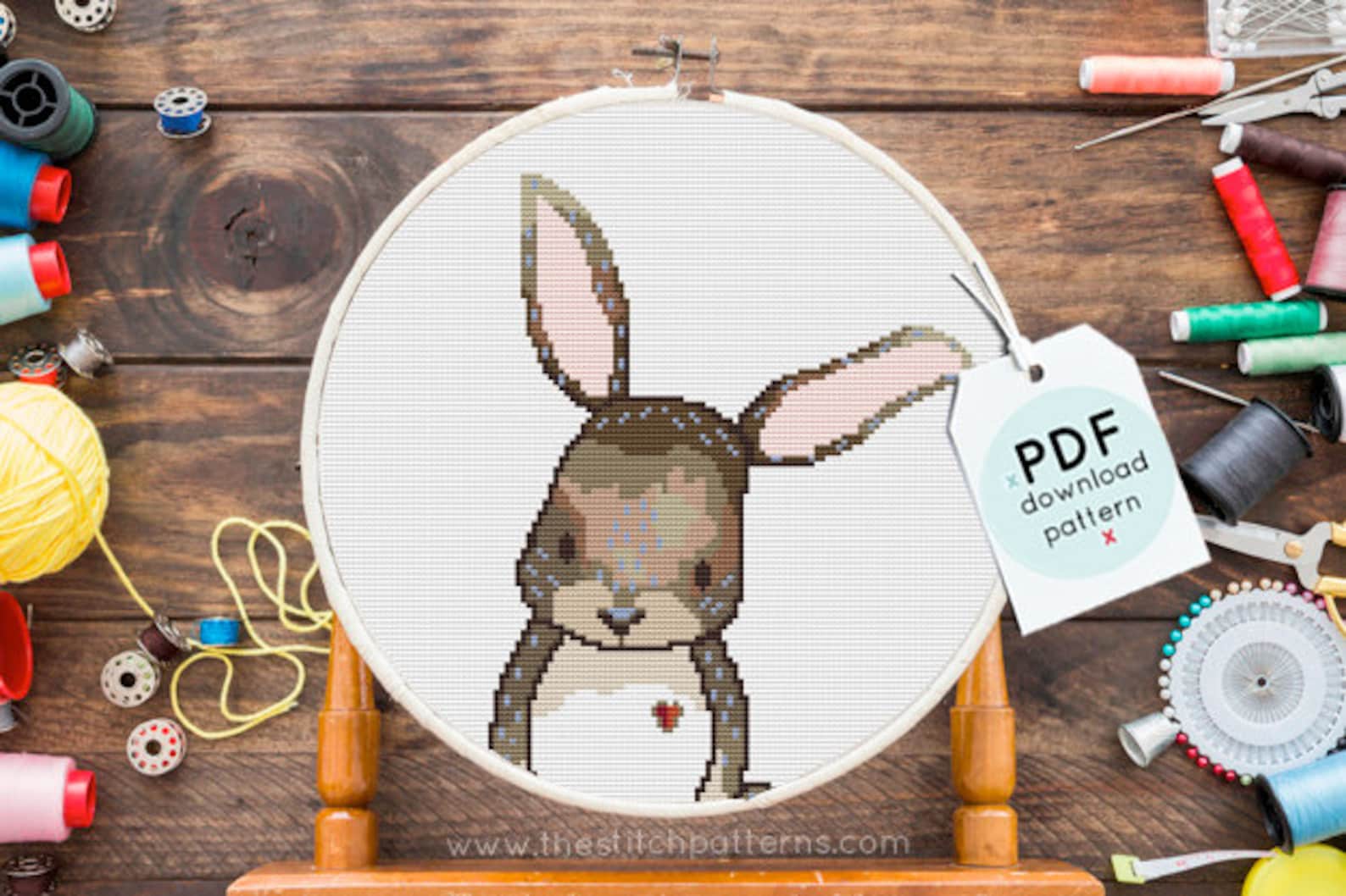 Cross Stitch Pattern Baby Nursery Animals Set of 2 Cross - Etsy