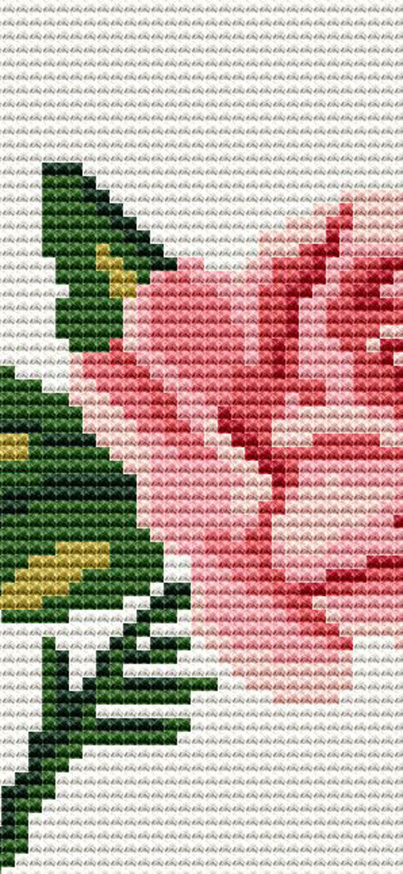 Mini Cross Stitch Pattern Rose Chart Cross Stitch Flower - Etsy