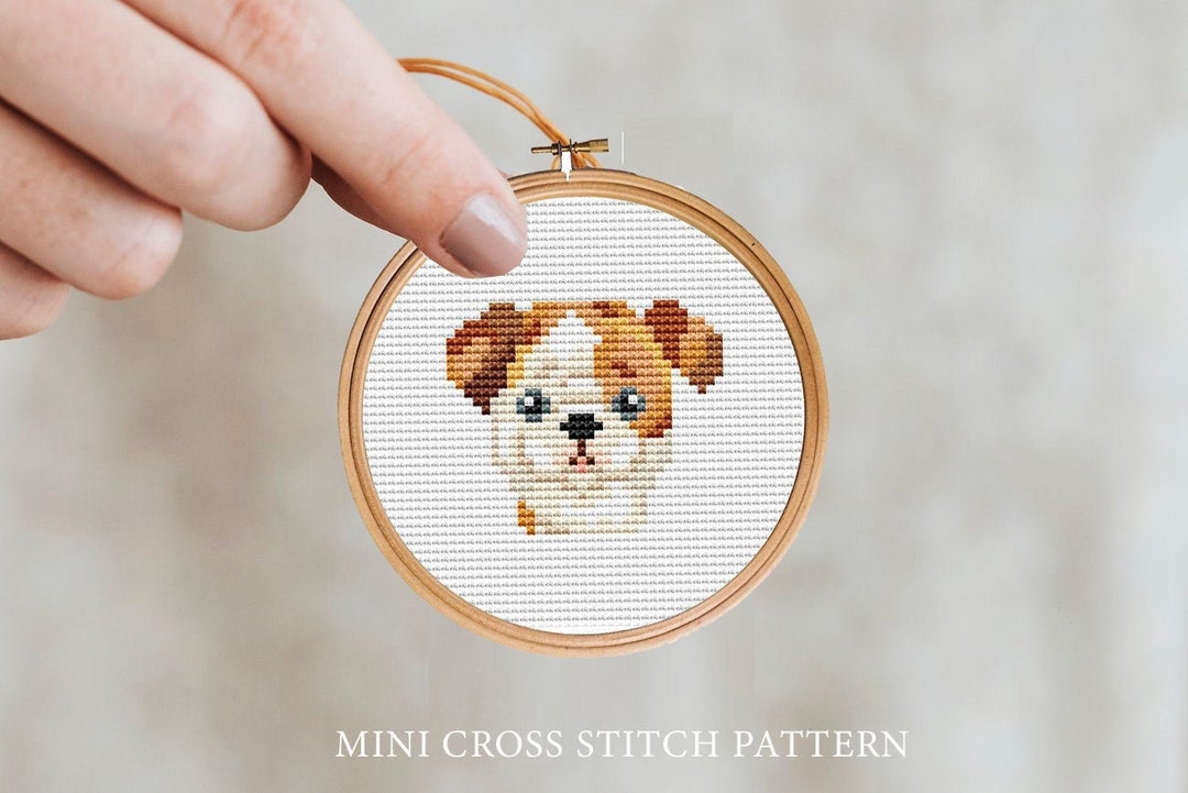 Bulldog Cross Stitch Pattern, MINI Cross Stitch, Dog Portrait, Instant ...