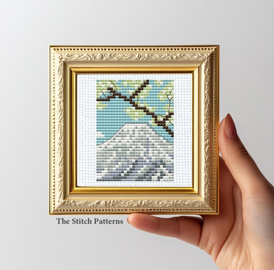 Tiny mount Fuji by Hiroaki Takahashi, Art Cross Stitch Patterns, Mini ...