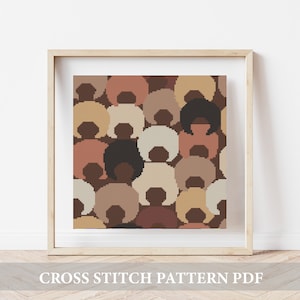 Black Lives Matter Cross Stitch Pattern, Counted Cross-stitch Chart for ...