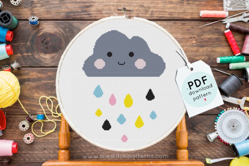 Cross Stitch Pattern Baby Little Cloud Cloud Cross Stitch | Etsy