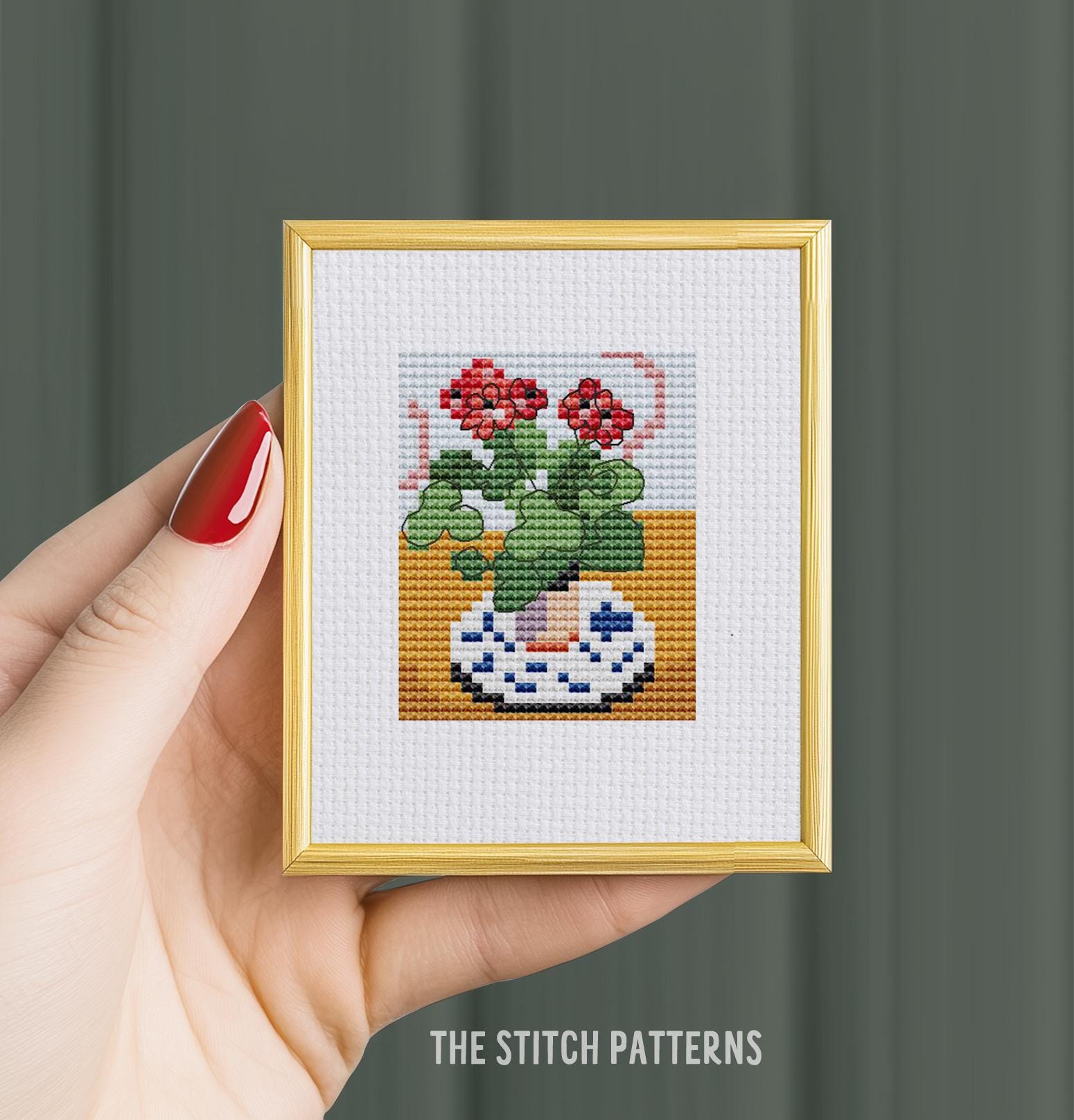 Mini Geraniums Cross Stitch Chart: Henri Matisse Art (PDF Pattern ...