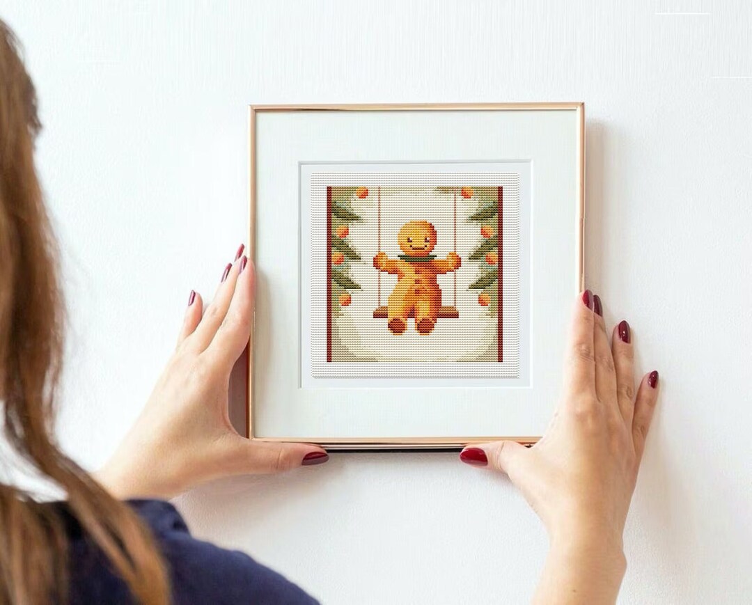 Gingerbread Man Cross Stitch Pattern PDF, Christmas Stitch Pattern ...