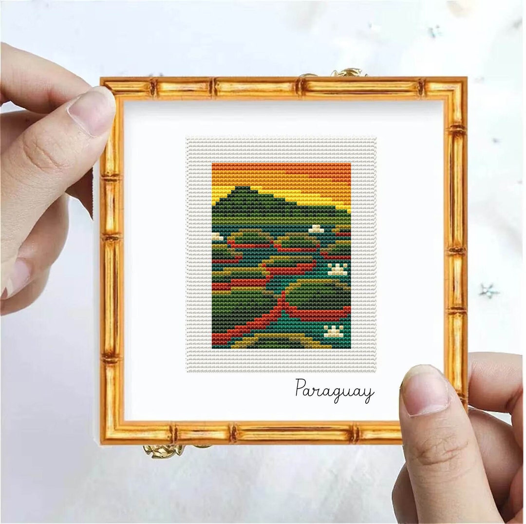 Paraguay STITCH Pattern, Mini Cross Stitch Pattern, Count Landscape ...