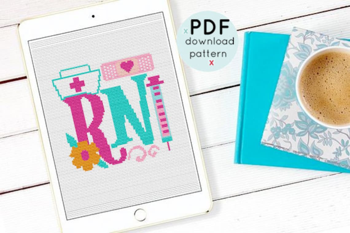 Nurse Cross Stitch Cross Stitch Pattern printable PDF - Etsy