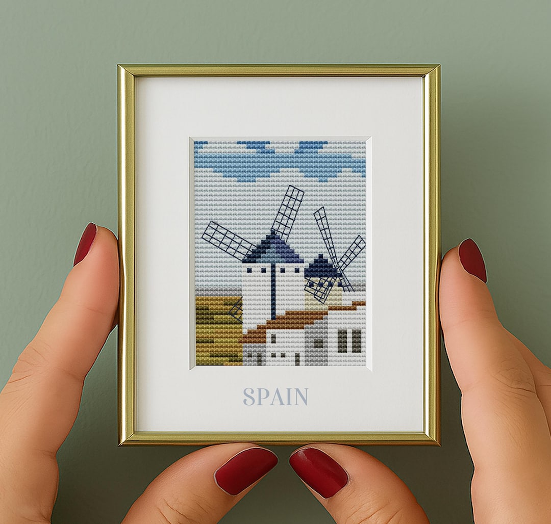 Spain Cross Stitch Pattern: City Embroidery (printable PDF, Mini) - Etsy