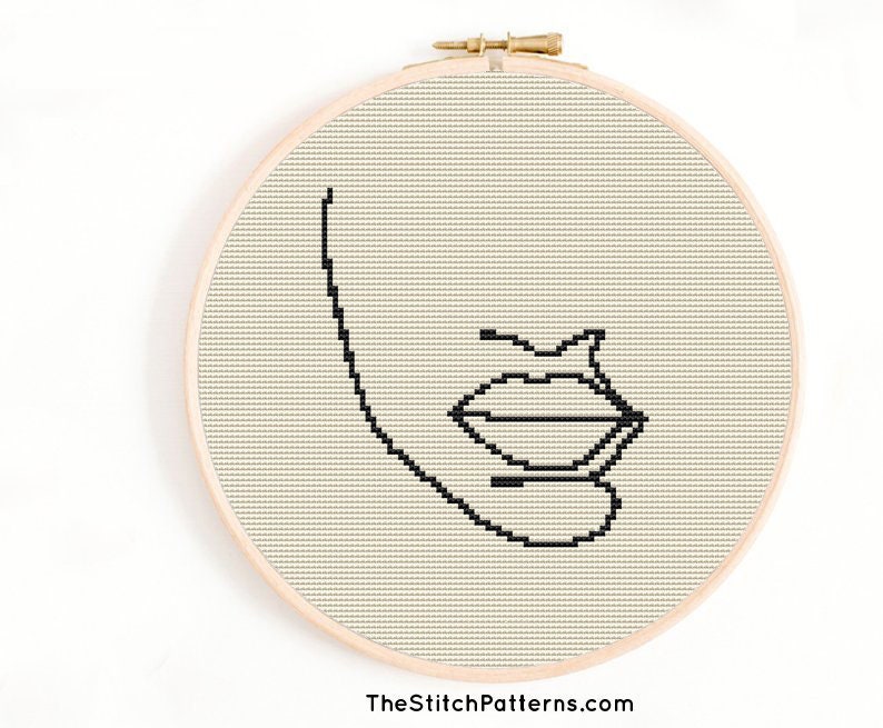 Modern Cross Stitch Pattern, One Line Woman Cross Stitch, Abstract ...