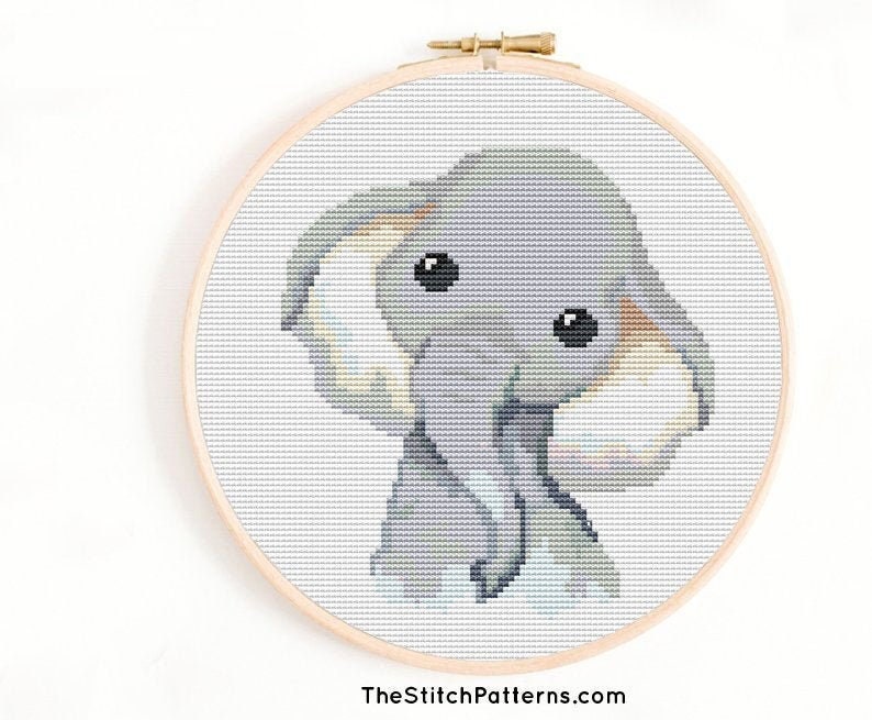 Elephant Cross Stitch Pattern, Baby Nursery Safari Animal (PDF Pattern ...
