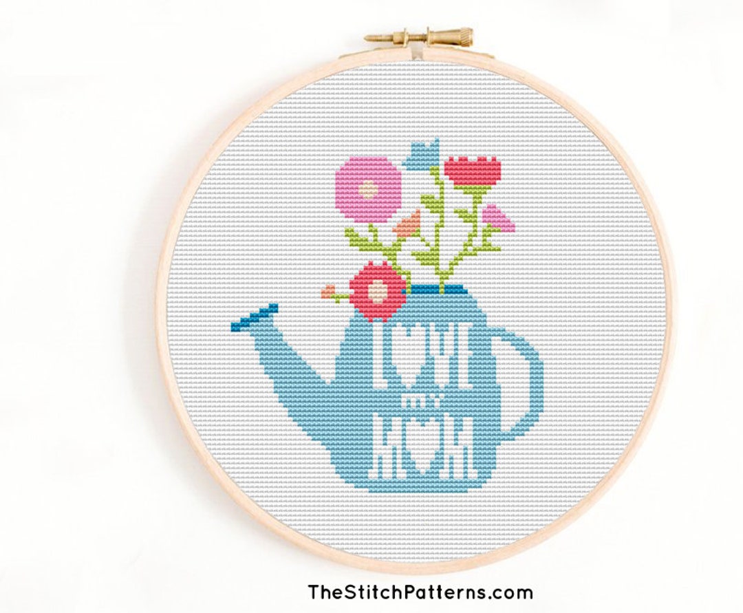 Love My Mom Cross Stitch Pattern,mothers Day Gift, Counted Cross Stitch ...