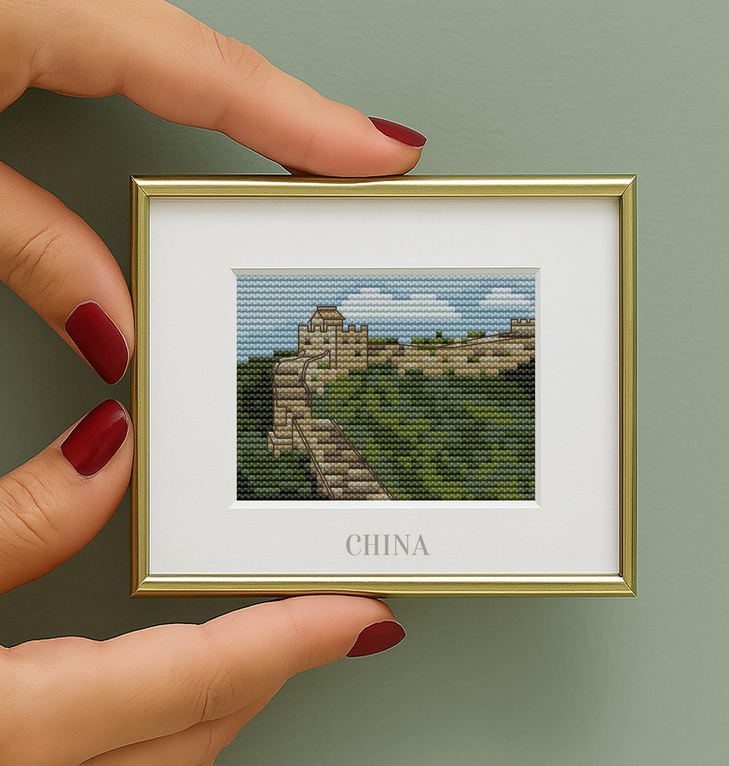 China Cross Stitch Pattern: Chinese Wall Travel Design (PDF Pattern ...