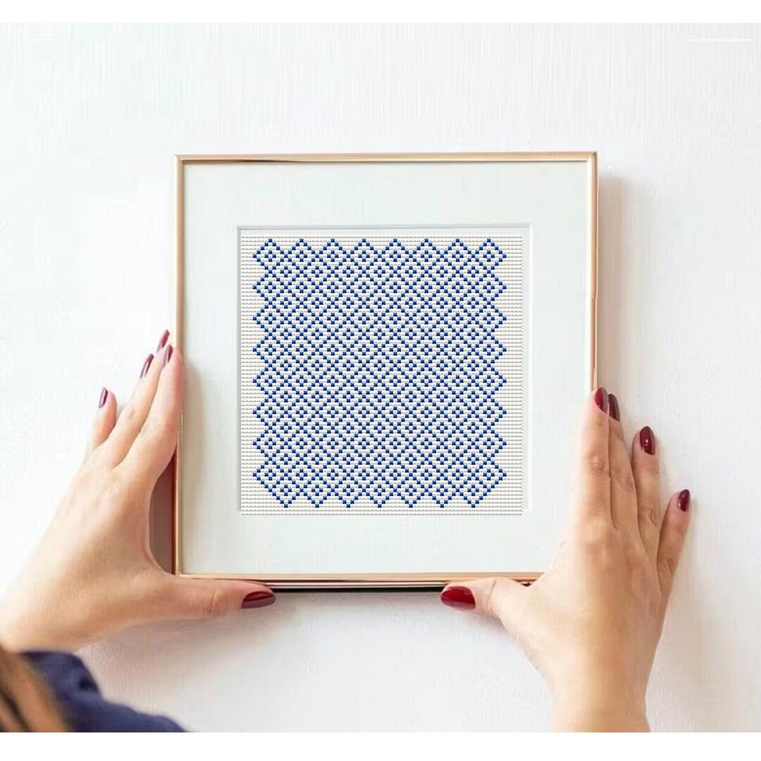 Cross Stitch Pattern, Geometric Squares, Sampler Cross Stitch, Japanese ...